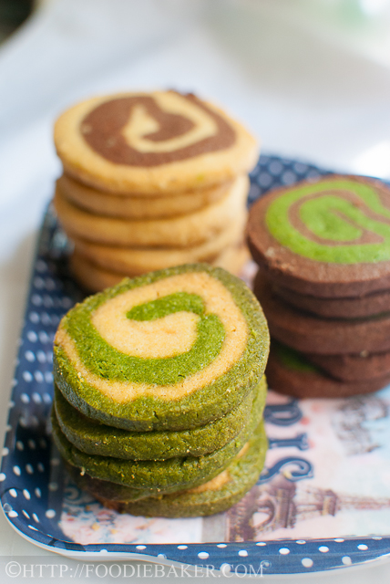 Spiral Ice Box Cookies [Vanilla, Chocolate, Matcha]