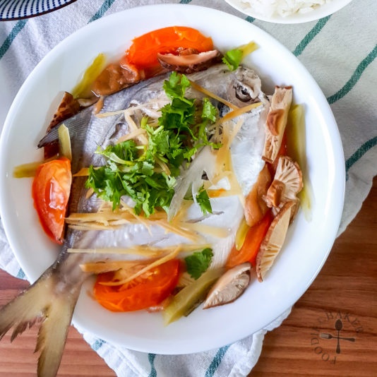 Mom's Teochew Steamed Pomfret